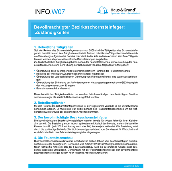 Infoblätter | Haus & Grund